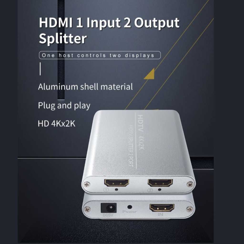 อะแดปเตอร์แปลง HDMI 2.0 4K Spiltter 1In 2Out สําหรับ PS4 XBOX360 TV ...