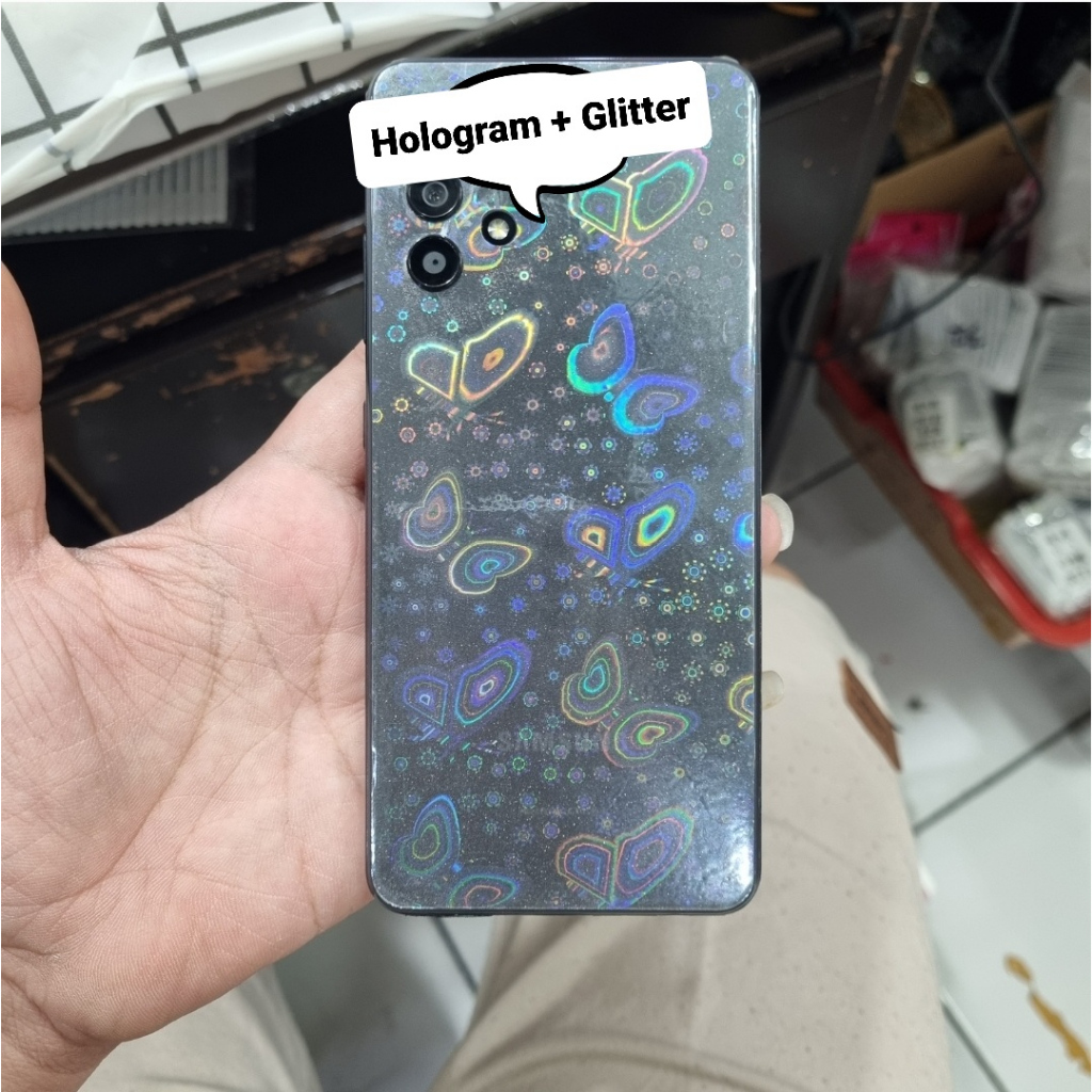 เคสโทรศัพท์มือถือแบบใส กันรอยขีดข่วน ลายผีเสื้อ 3D โฮโลแกรม สีขาว ...