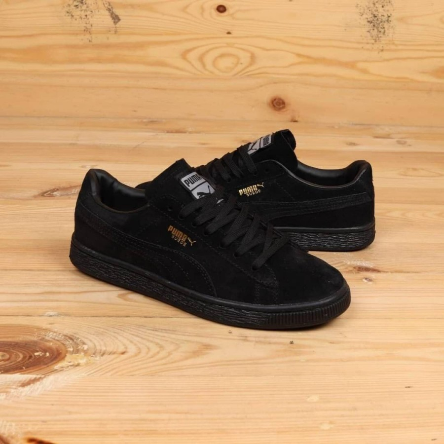 Sepatu Branded Men Original Suede Classic Full Black XXI Trainers ...