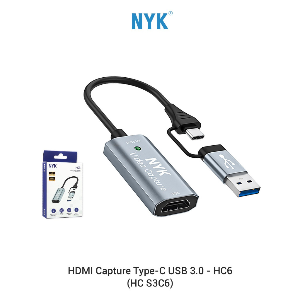 Nyk Video Capture สาย HDMI OTG USB Type C ถึง HDMI HC-6 - mantapbaru.th ...