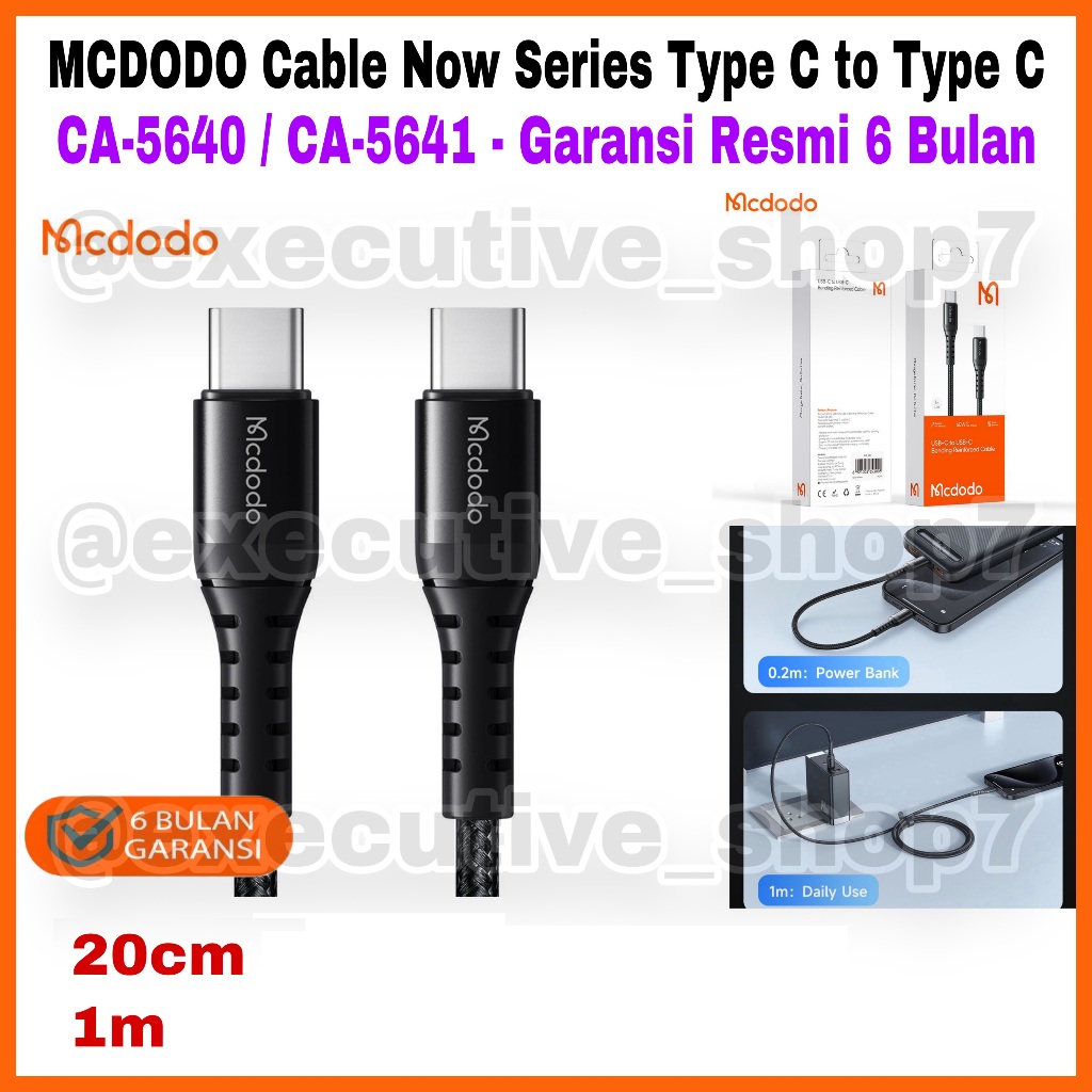 Mcdodo Cable Now Series Type C ถึง Type C - CA-5640 - CA-5641 - รับประกันอย ่ างเป ็ นทางการ 6 ...