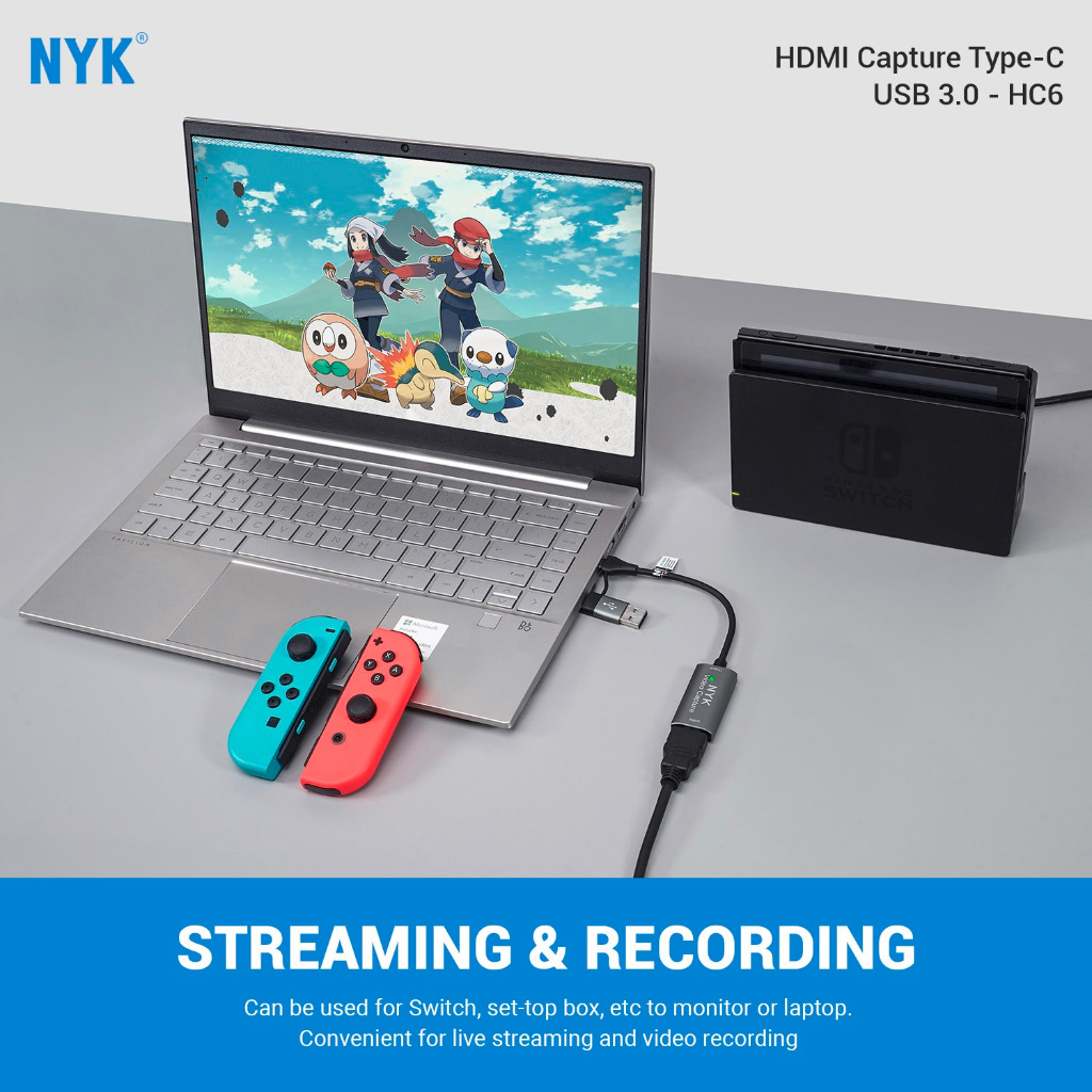 Nyk Video Capture สาย HDMI OTG USB Type C ถึง HDMI HC-6 - mantapbaru.th ...