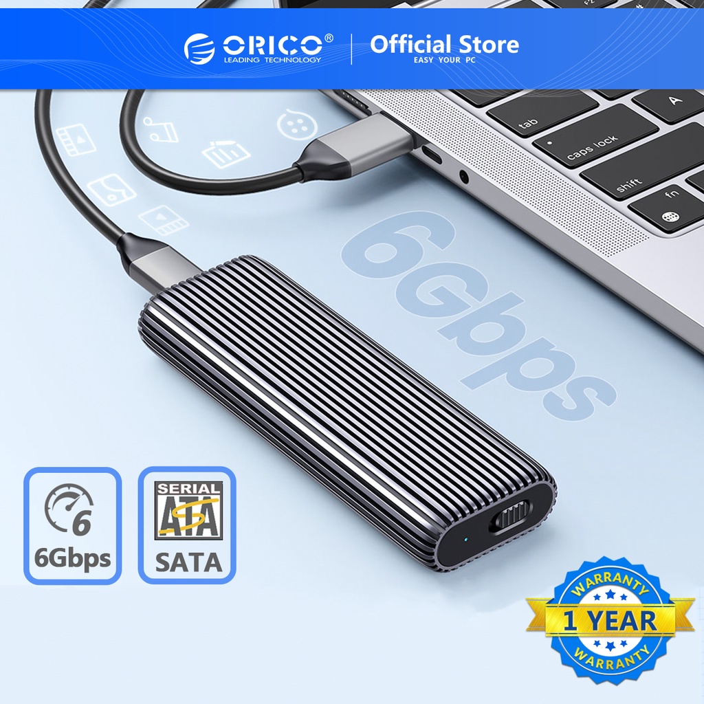 Orico เคสอลูมิเนียม M2 NVMe SSD Enclosure 10Gbps PCIe Type C M.2 SSD ...