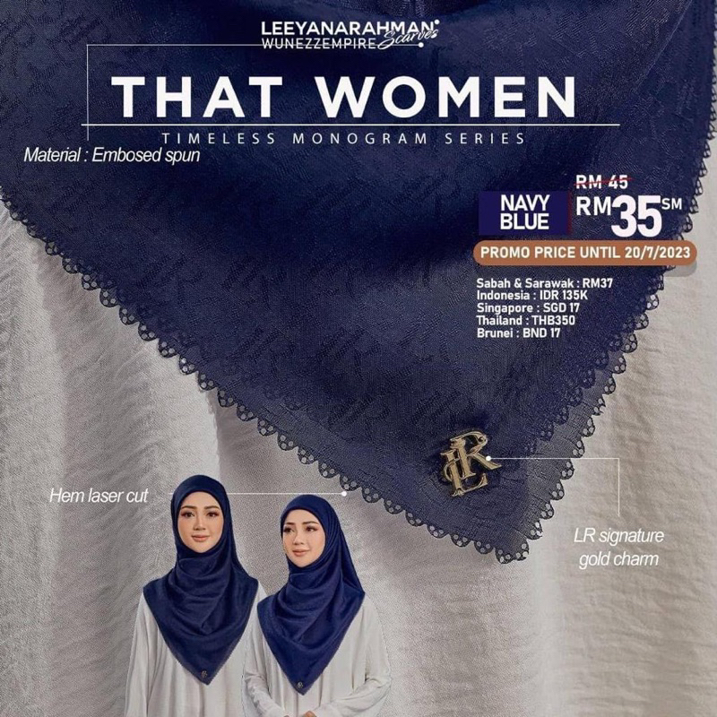 Leeyanarahman ผ้าพันคอ Koleksi Tudung Bawal Plain That Woman Timeless ...