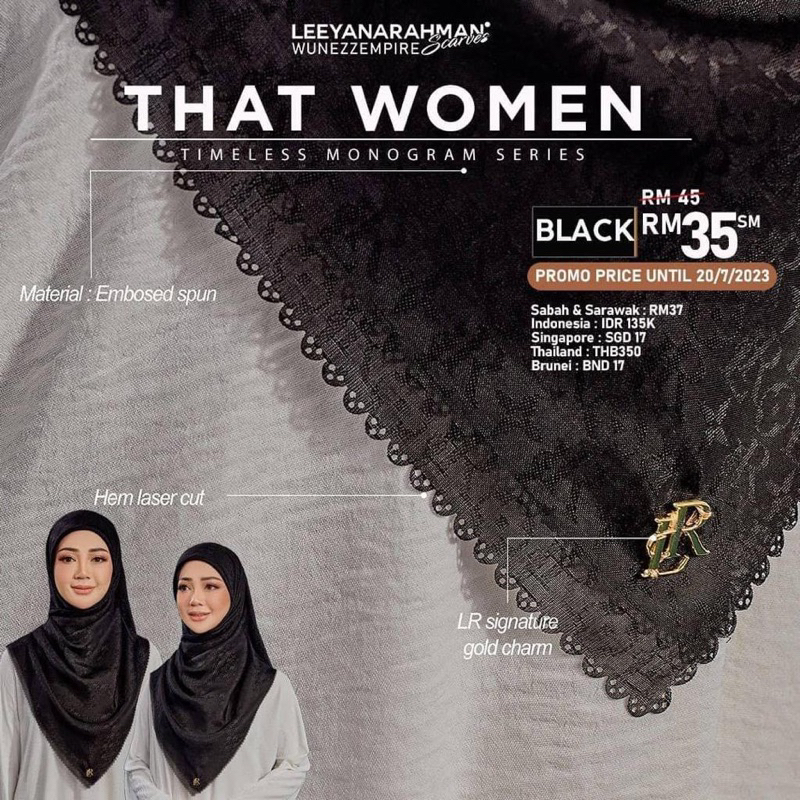 Leeyanarahman ผ้าพันคอ Koleksi Tudung Bawal Plain That Woman Timeless ...