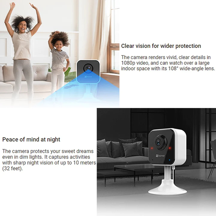Ezviz H1C HD 1080P กล ้ องวงจรปิดไร ้ สายในร ่ ม ( H1C ...