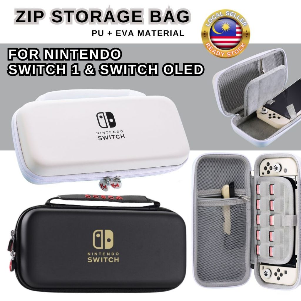 Ql กระเป๋าเคส EVA หนัง PU แบบแข็ง กันกระแทก สําหรับ Nintendo Switch 1 OLED - bryan2702r9.th ...