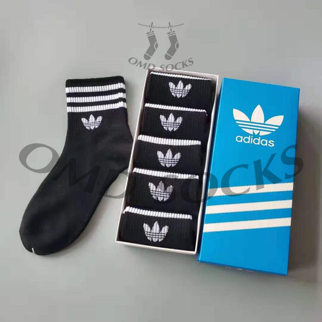 5 Pasang Stokin Adidas ถุงเท ้ าแฟชั ่ นถุงเท ้ าผ ้ าฝ ้ ายถุงเท ้ า ...