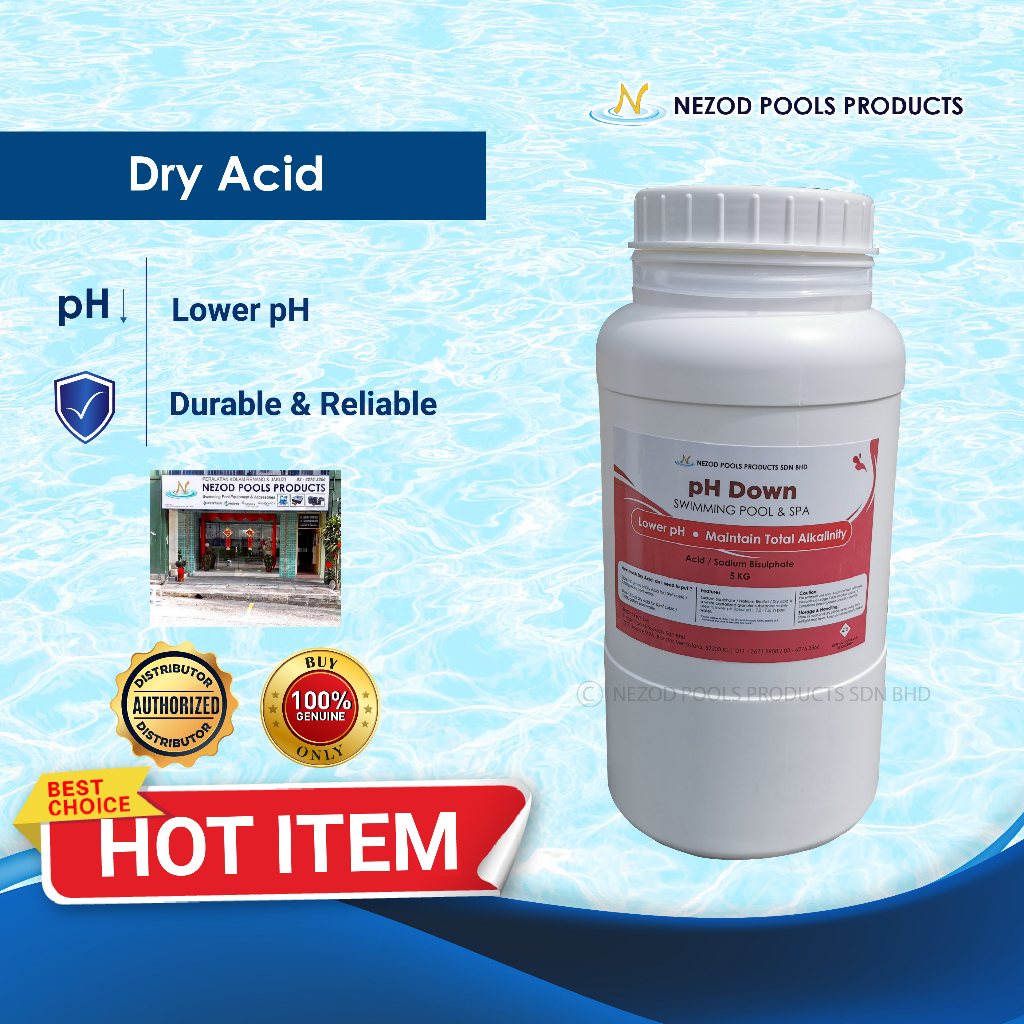 Grillo DRY ACID POOL เครื่องลดค่า PH ลง - 5 กก. - NEZOD POOLS ...