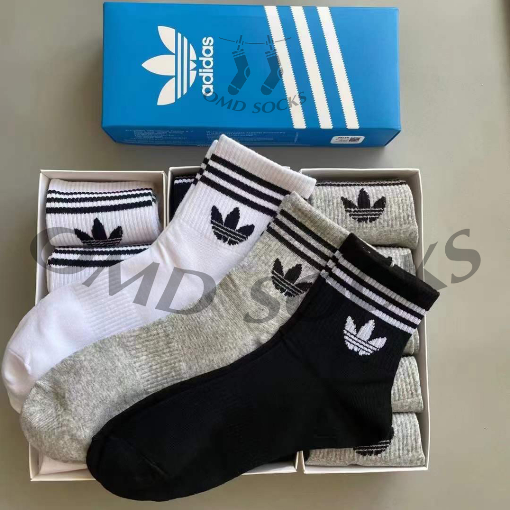 5 Pasang Stokin Adidas ถุงเท ้ าแฟชั ่ นถุงเท ้ าผ ้ าฝ ้ ายถุงเท ้ า ...