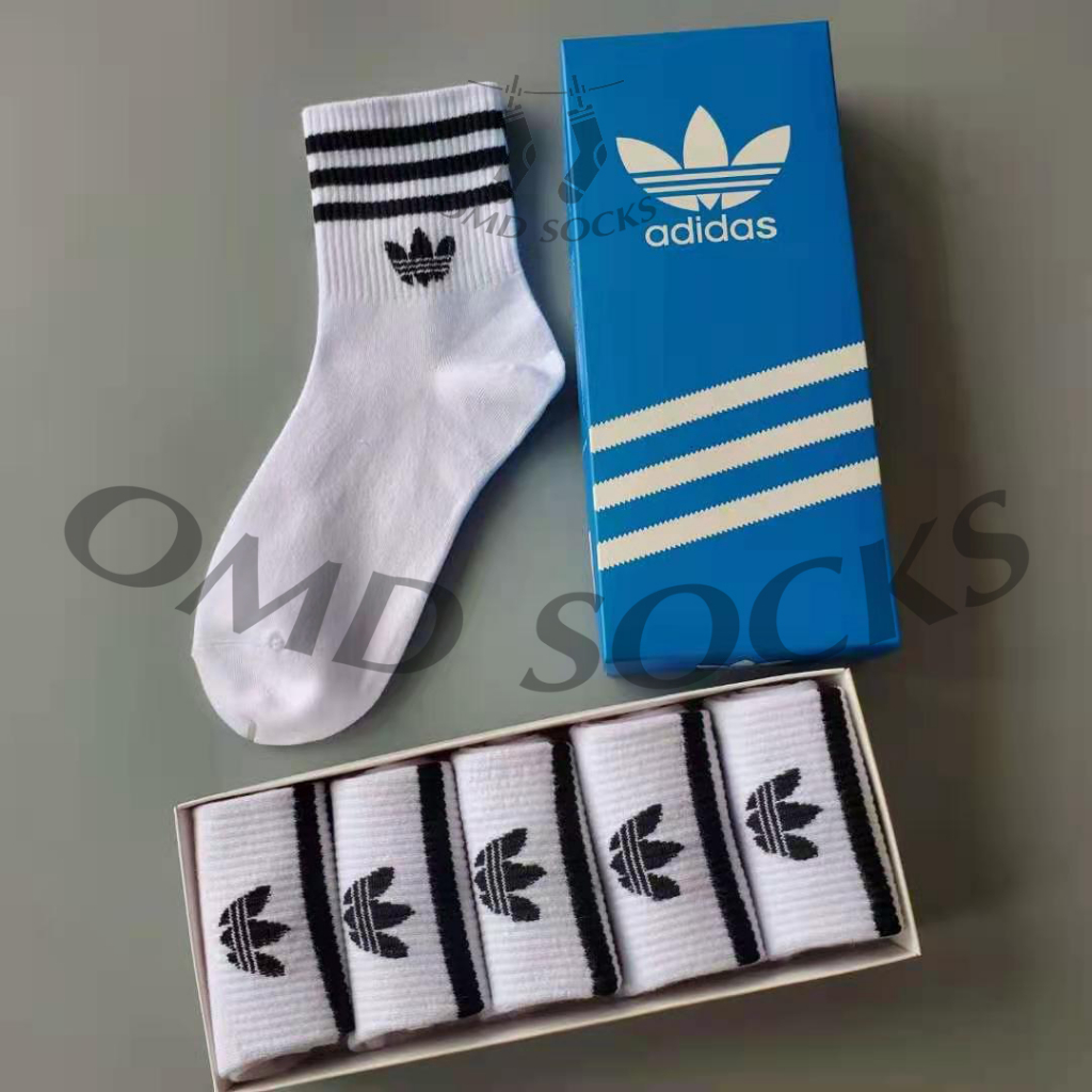 5 Pasang Stokin Adidas ถุงเท ้ าแฟชั ่ นถุงเท ้ าผ ้ าฝ ้ ายถุงเท ้ า ...
