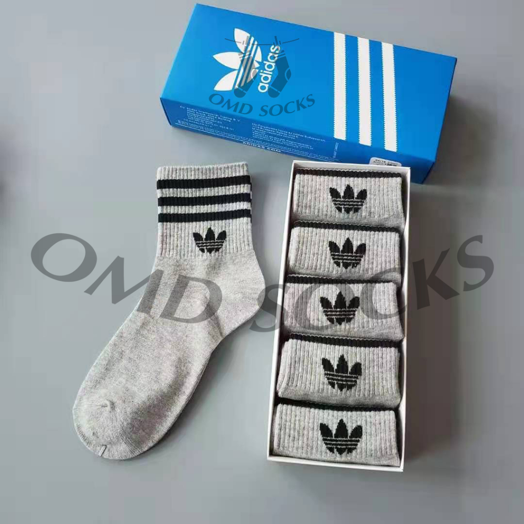 5 Pasang Stokin Adidas ถุงเท ้ าแฟชั ่ นถุงเท ้ าผ ้ าฝ ้ ายถุงเท ้ า ...