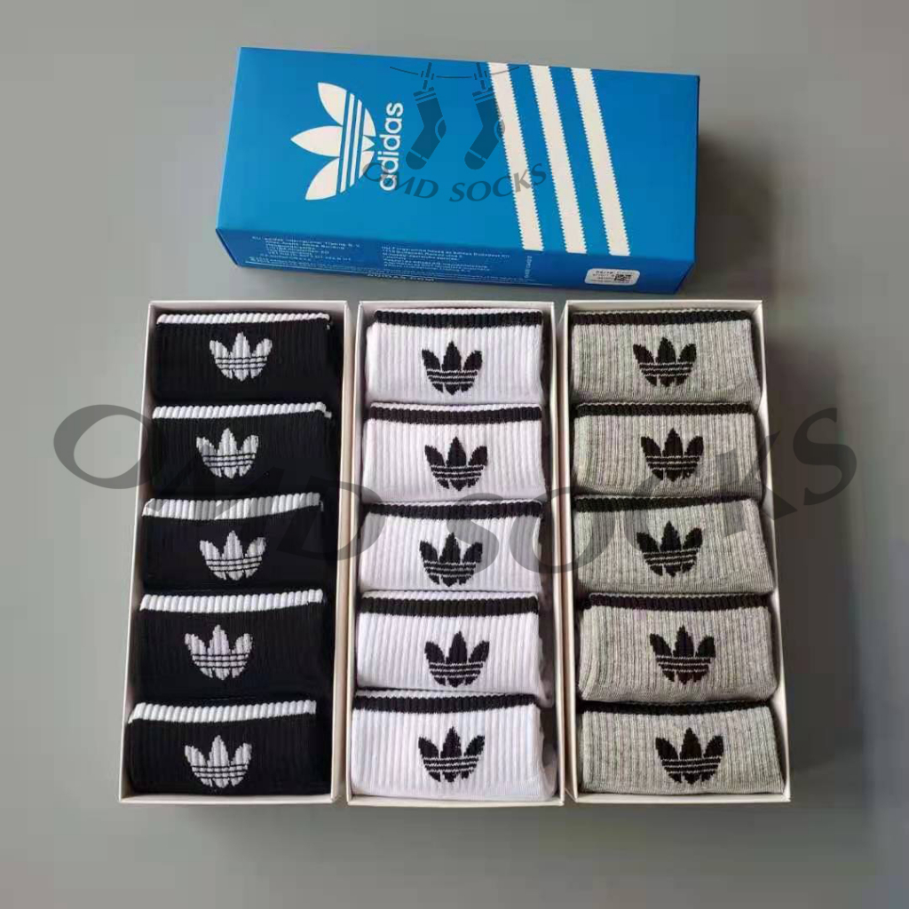 5 Pasang Stokin Adidas ถุงเท ้ าแฟชั ่ นถุงเท ้ าผ ้ าฝ ้ ายถุงเท ้ า ...