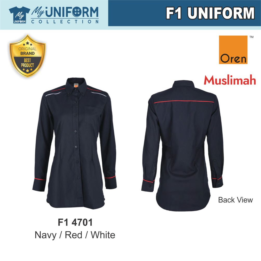 Oren Sport F147 ชุดยูนิฟอร์มมุสลิมะห์ F1 ปรับแต่งโลโก้ เสื้อองค์กร ...