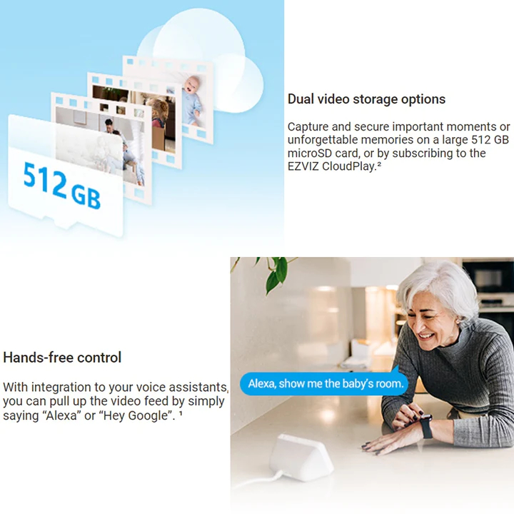 Ezviz H1C HD 1080P กล ้ องวงจรปิดไร ้ สายในร ่ ม ( H1C ...