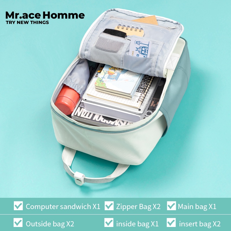 Mr. ace Homme EP Series Backpack สาธารณะ ปานกลาง กระเป๋าแฟชั่นไลค์สด ...