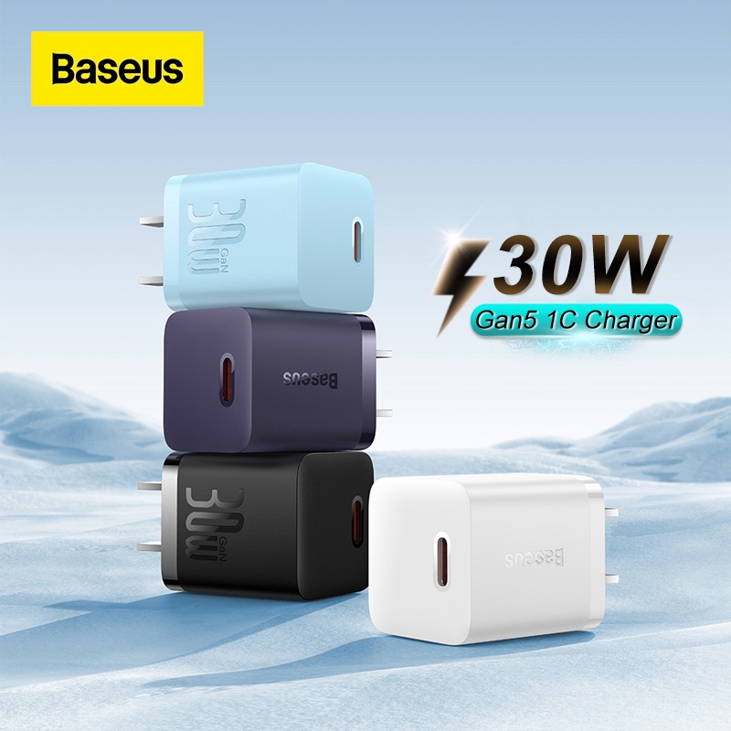 Baseus 30W GaN5 Type C ที่ชาร์จเร็ว Mini สําหรับแท็บเล็ต iPhone 14 13 ...
