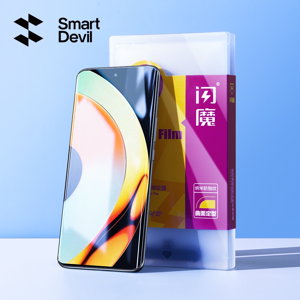 SmartDevil ฟิล์มกระจกนิรภัยกันรอยหน้าจอ ขอบนิ่ม ทรงโค้ง เต็มจอ สําหรับ ...