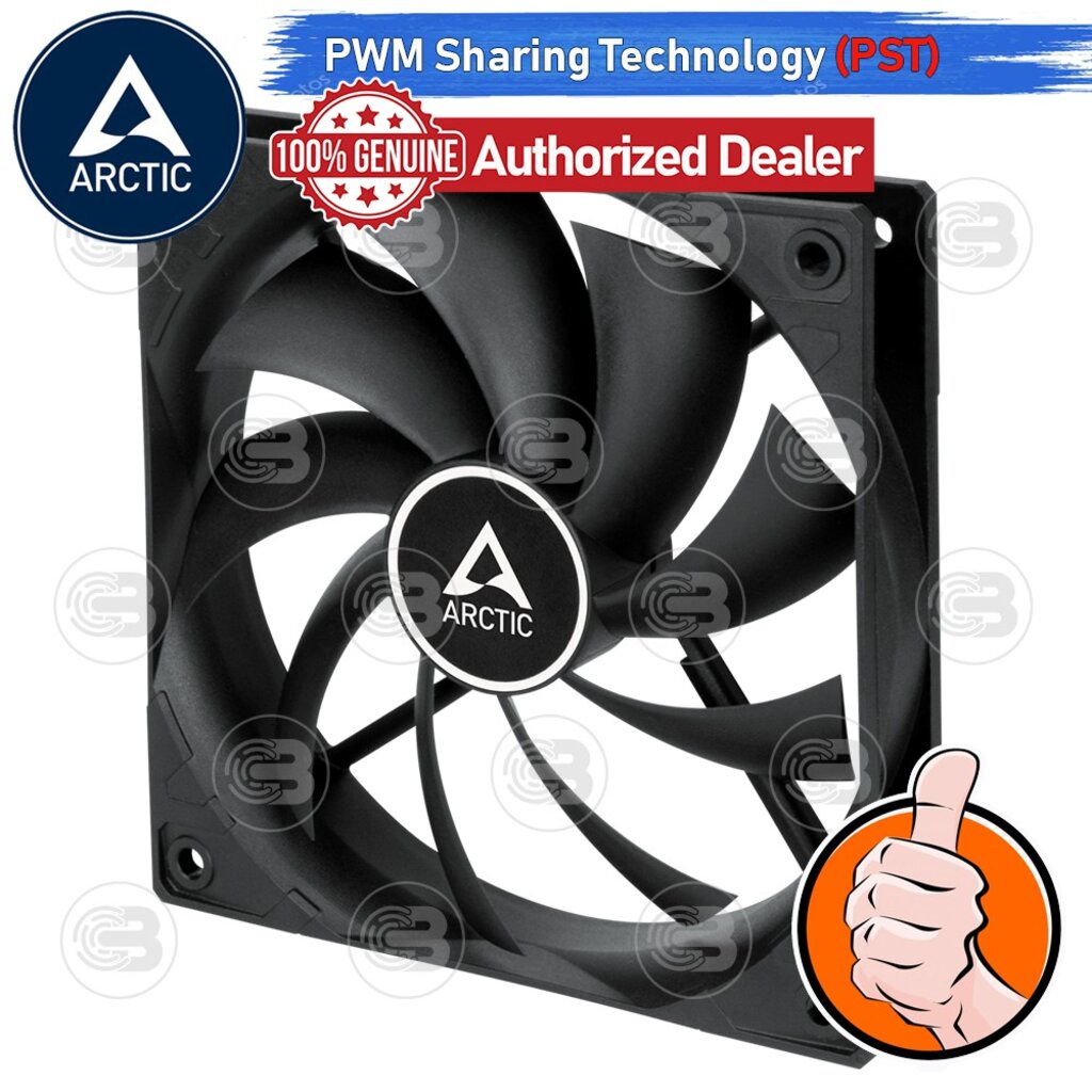 CoolBlasterThai ARCTIC PC Fan Case Model F12 PWM PST BLACK(size 120 mm ...