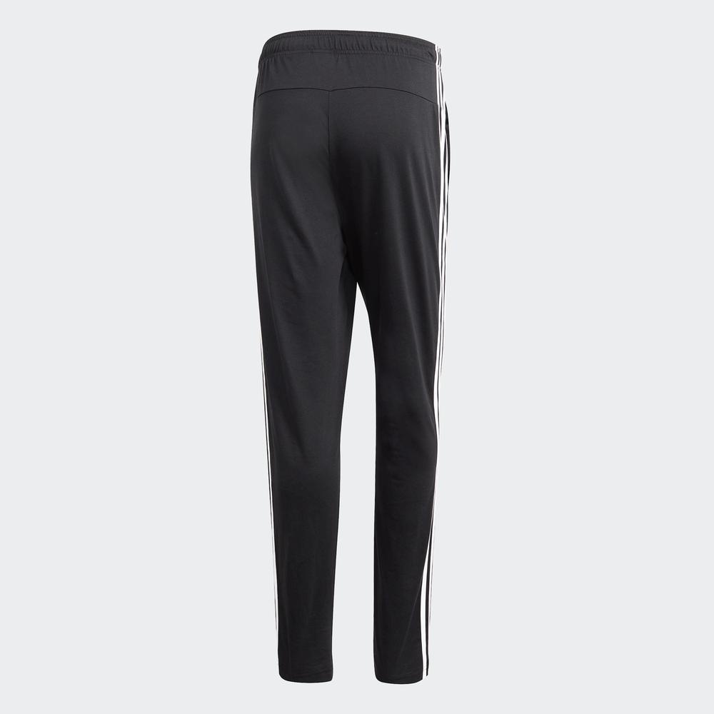 adidas Essentials 3-Stripes Tapered Open Hem Joggers ผู้ชาย สีดำ DU0456 ...