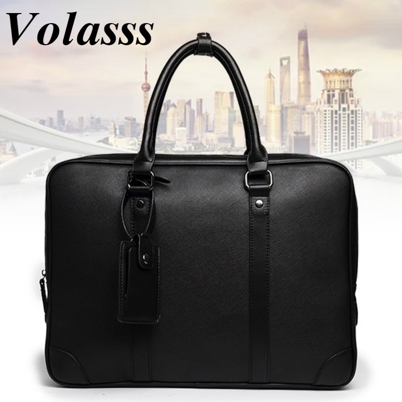 Volasss 2021 Men's Messenger Computer Bag Man 14-inch Leather Laptop ...