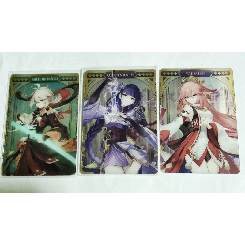 (พร้อมส่งแยกใบ)Genshin Impact Metal Card Collectionwafer card - supa187 ...