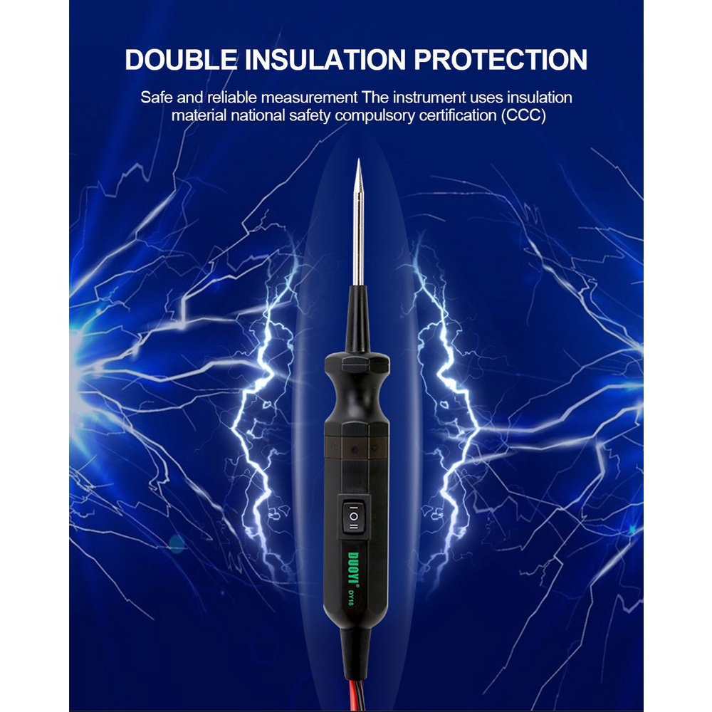 DUOYI DY18 เครื่องทดสอบวงจรไฟฟ้ายานยนต์ Power การสอบสวน 6-24V DC ปากกา ...