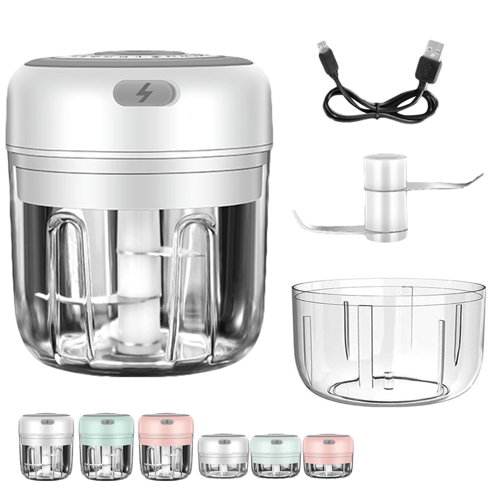 Electric Mini Garlic Chopper Food Chopper Portable Small Food Processor ...