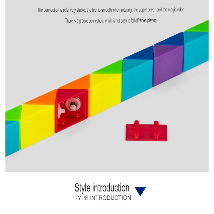 ไม้บรรทัดปริศนา รูบิคงู 240 ข้อ ใหญ่สุด Magic Snake Twist Cube Puzzle ...