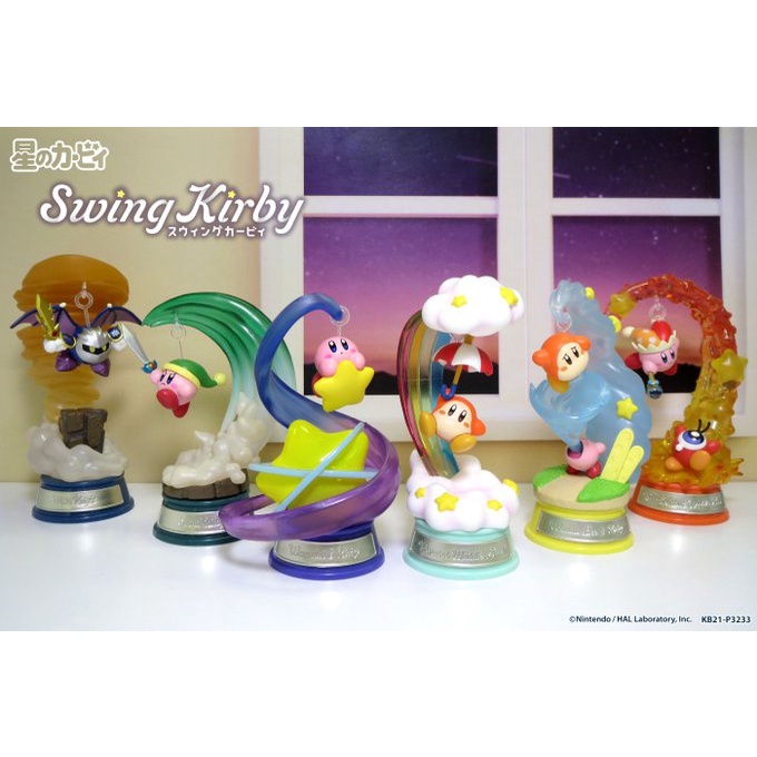 พร้อมส่ง ขายยกกล่อง RE-MENT LAUNCHING SWING KIRBY FIGURES (ครบชุด 6 แบบ ...