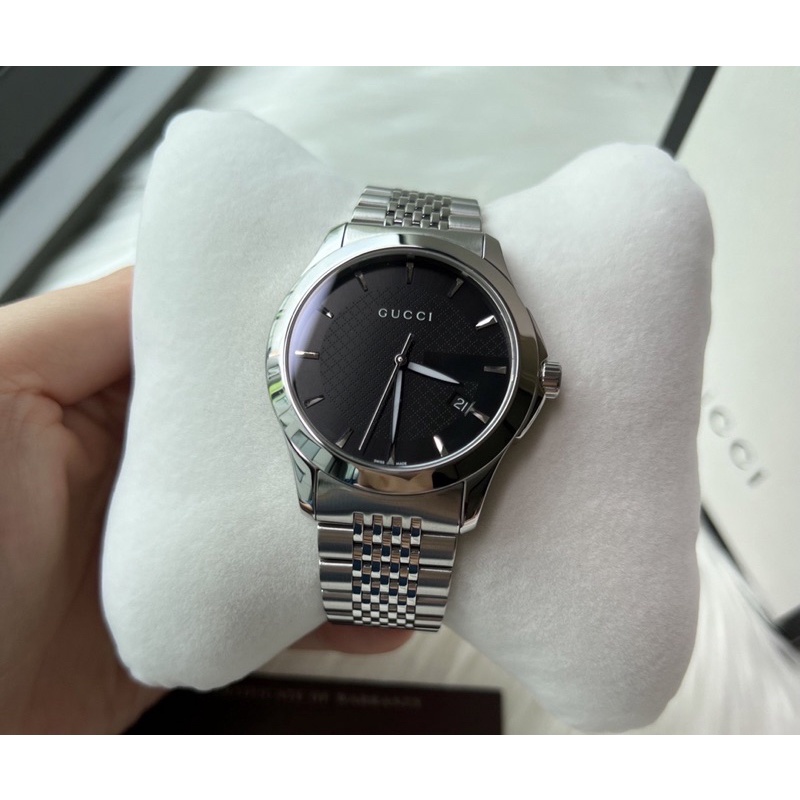 Gucci 126.4 Black Dial King Size | Shopee Thailand