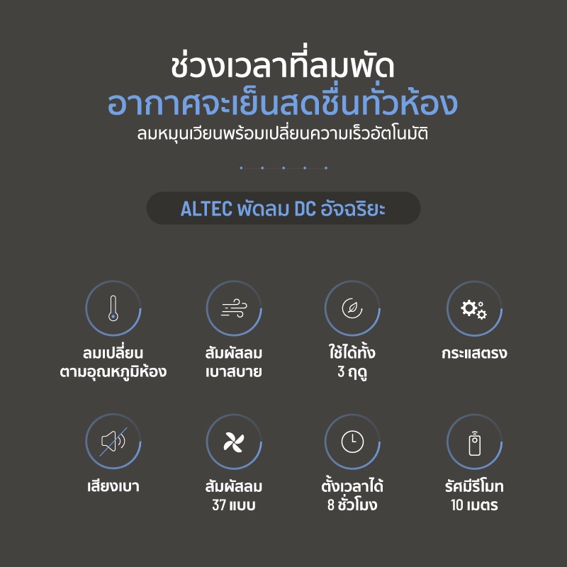 ALTEC Smart Inverter DC พัดลมอัจฉริยะ รุ่น OF1 - รับประกันสินค้า 3 ปี ...