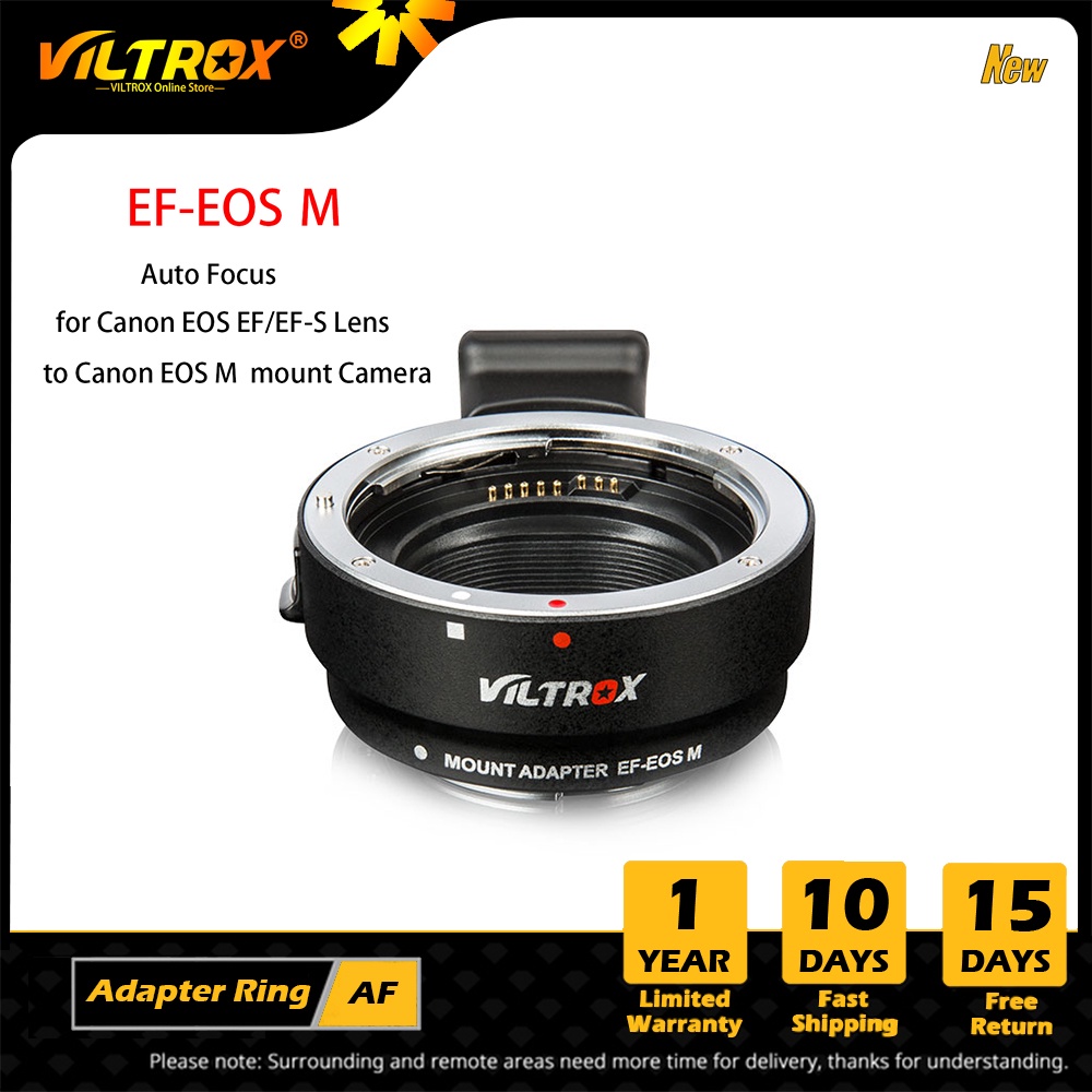 Viltrox Ef-eos M Electronic Af Au Focus Lens Mount Adapter For Canon Ef-ef-s Lens To Canon Eos-m ...