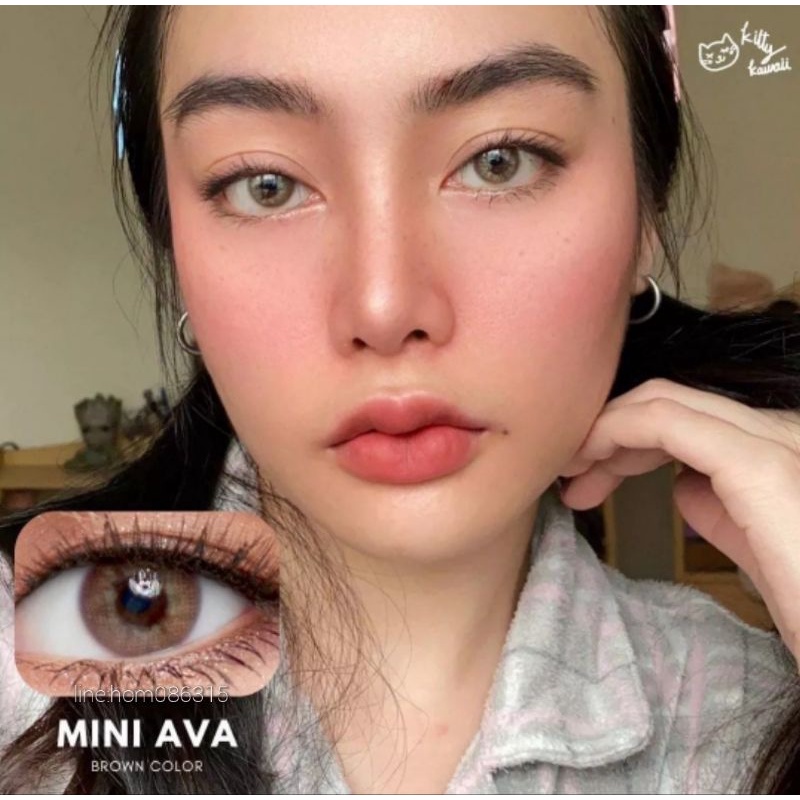 Mini Ava Brown สายตาปกติถึง-5.50 คอนแทคเลนส์ kitty kawaii - emmainwhatis - ThaiPick