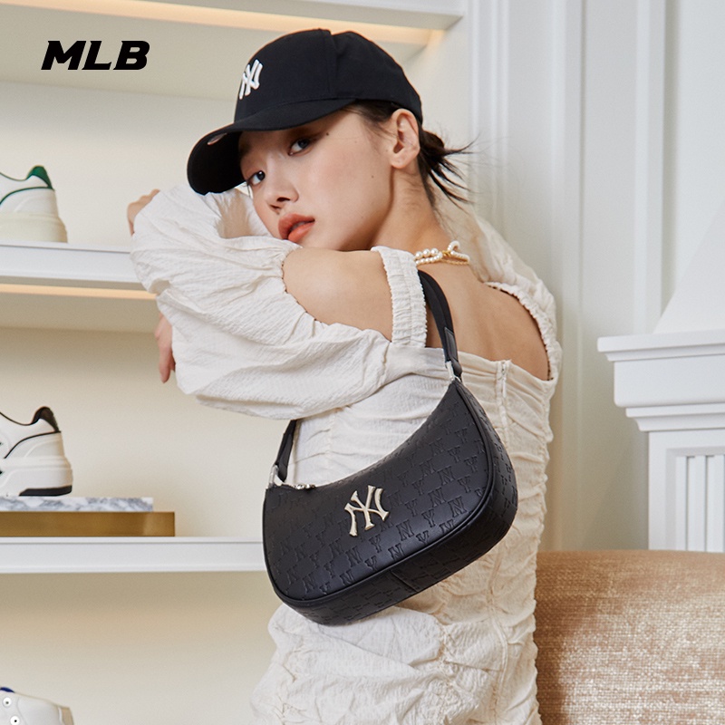 MLB พร้อมส่ง ของแท้ กระเป๋าMLB MONOGRAM EMBOSSED HOBO BAG กระเป๋าถือNY - dwh9g39lsv - ThaiPick