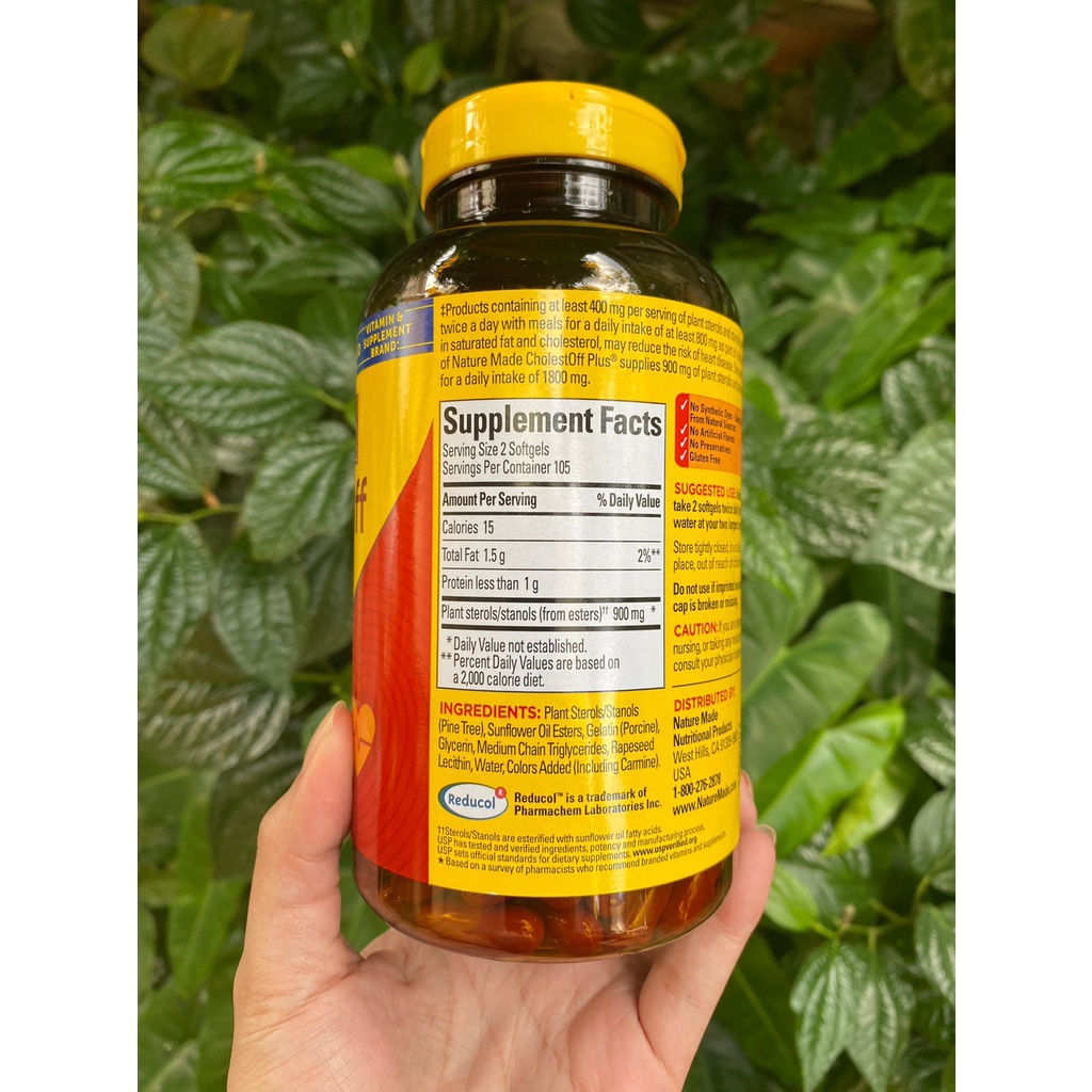 Nature Made CholestOFF Plus 210 Softgels ช่วยลด cholesterol LDL ...