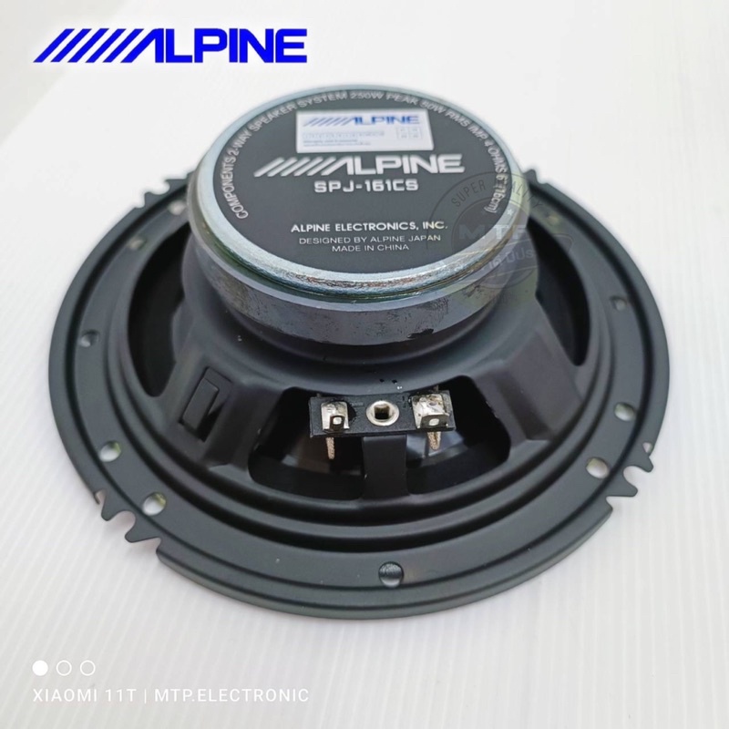 ALPINE SPJ-161CS ลำโพงแยกชิ้น 2 ทาง ลำโพง 6 และทวิตเตอร์แหลมโดม เสียงใส ...