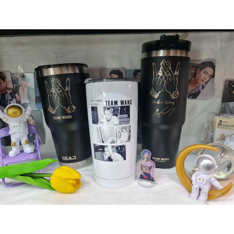 พร้อมส่งแก้วเก็บความร้อนเย็นงานเลเซอร์ไม่ลอก ทีมหวังแจ็คสันTeam Wang - nuyheart - ThaiPick