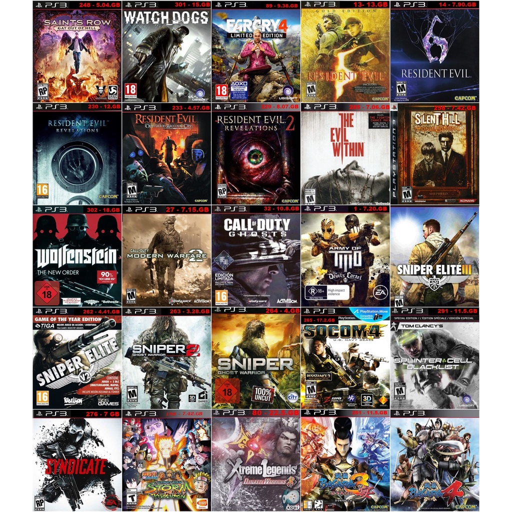 PS3 ฮาร์ดดิสก์ HDDPS3 GAME PS3 เกมPS3 HDD1TB 100เกม - mbk4th - ThaiPick