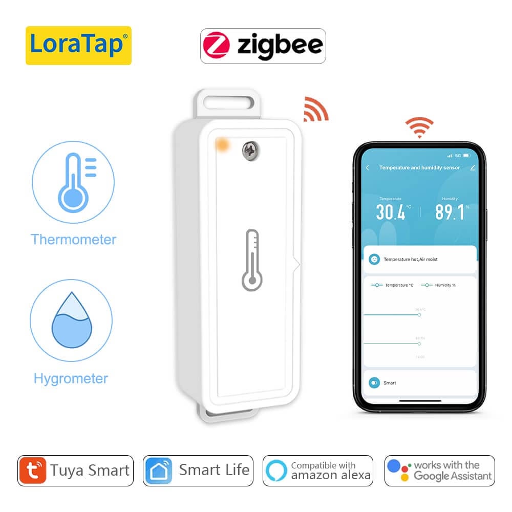 Loratap Zige 3.0 Temperature And Humidity Sensor Tuya Smart Life ...
