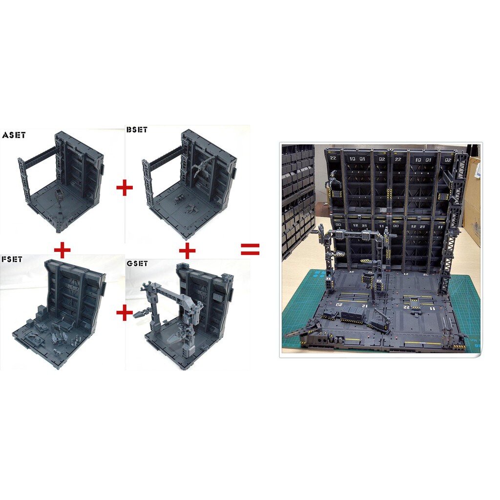 CG Machine Nest Gundam Gunpla โรงเก็บกันดั้ม ฐานกันดั้ม กันพลา SET 1 ...