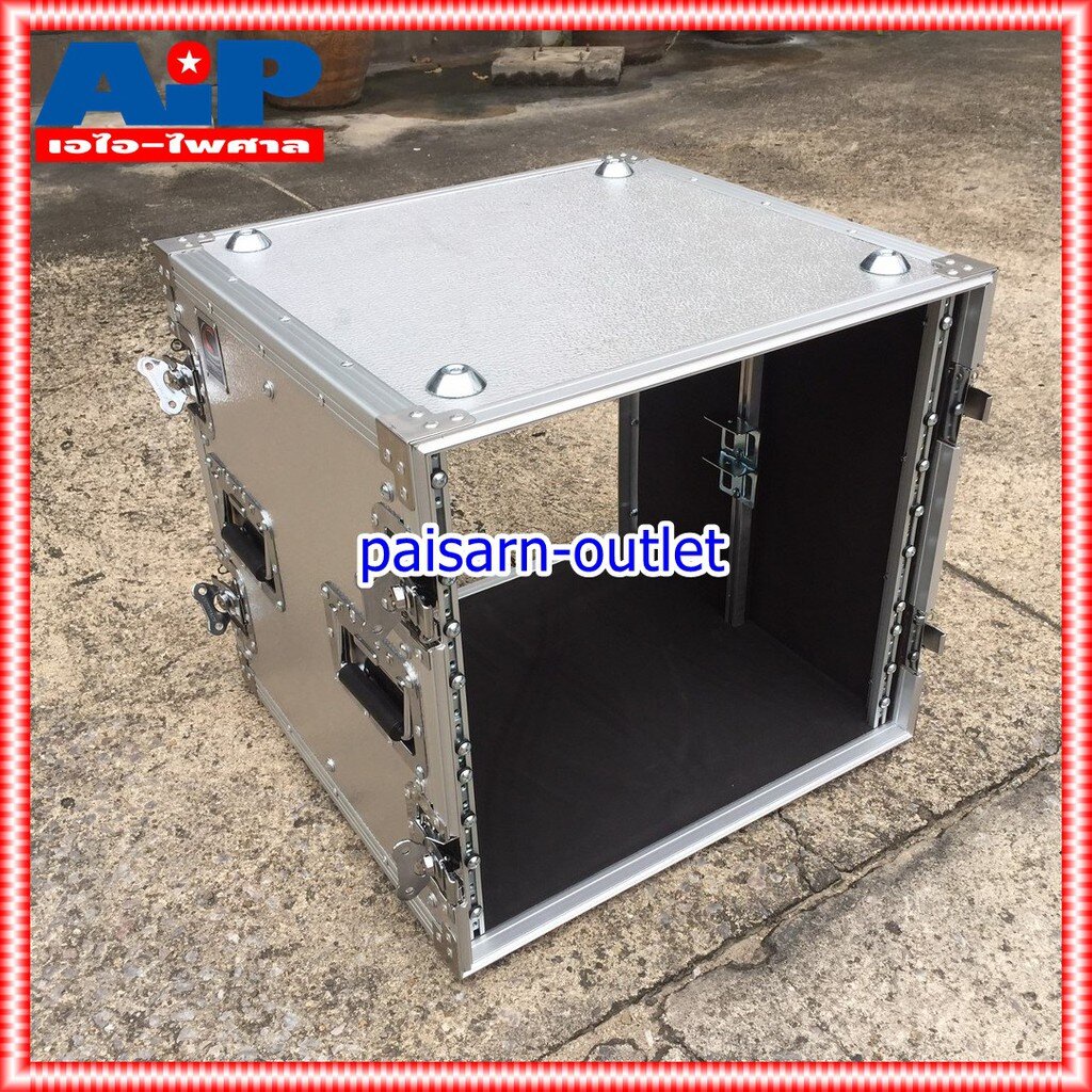 COMPACT M-10U 2ฝาหน้า-หลัง ลึก19 ผิวอลูมิเนียม แร็ค แร็คลึก19 RACK10U แร็คผิวอลูมิเนียม RACK เอ ...