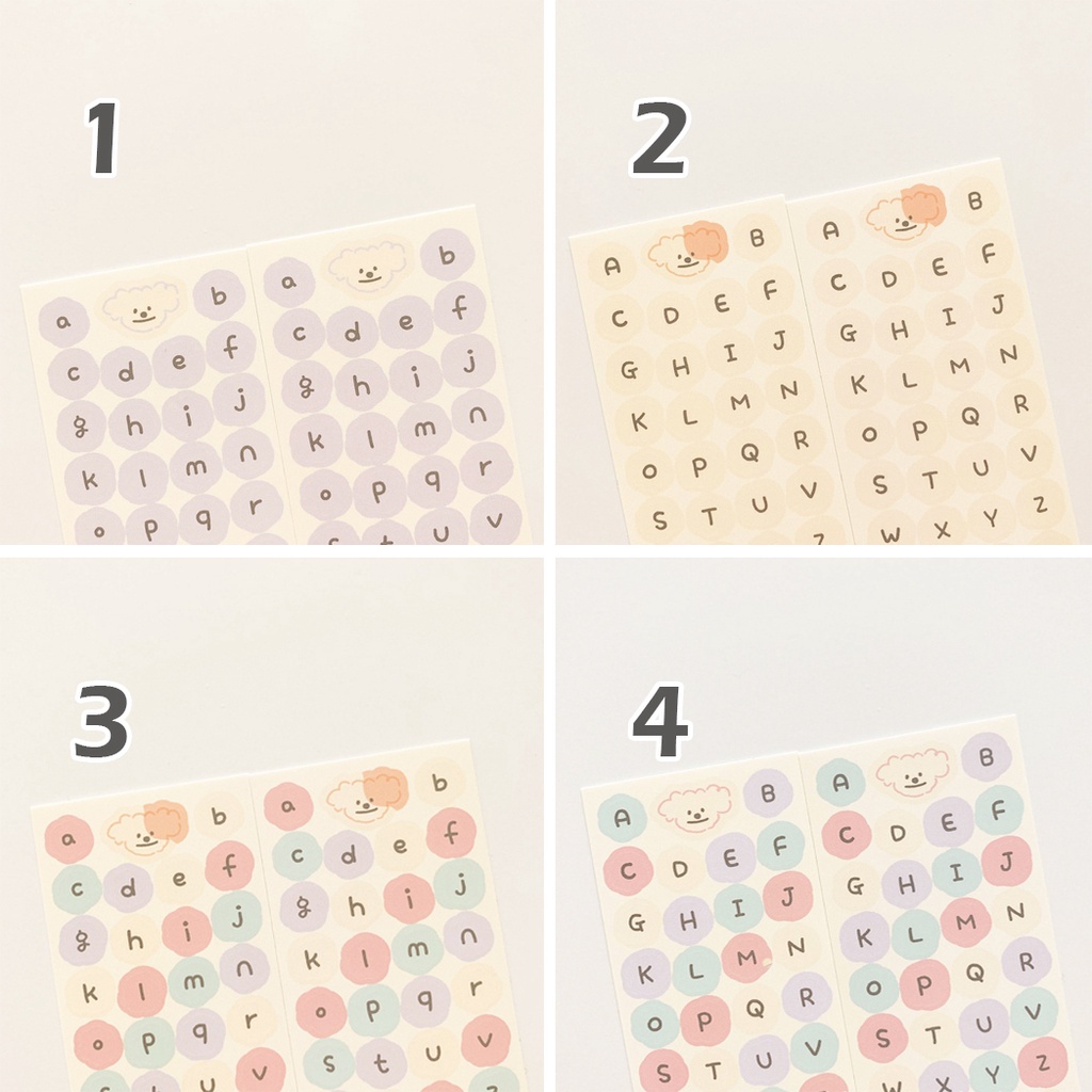 Cute Korean Alphat Sticker Toploader For Phocard De derated Macaron ...