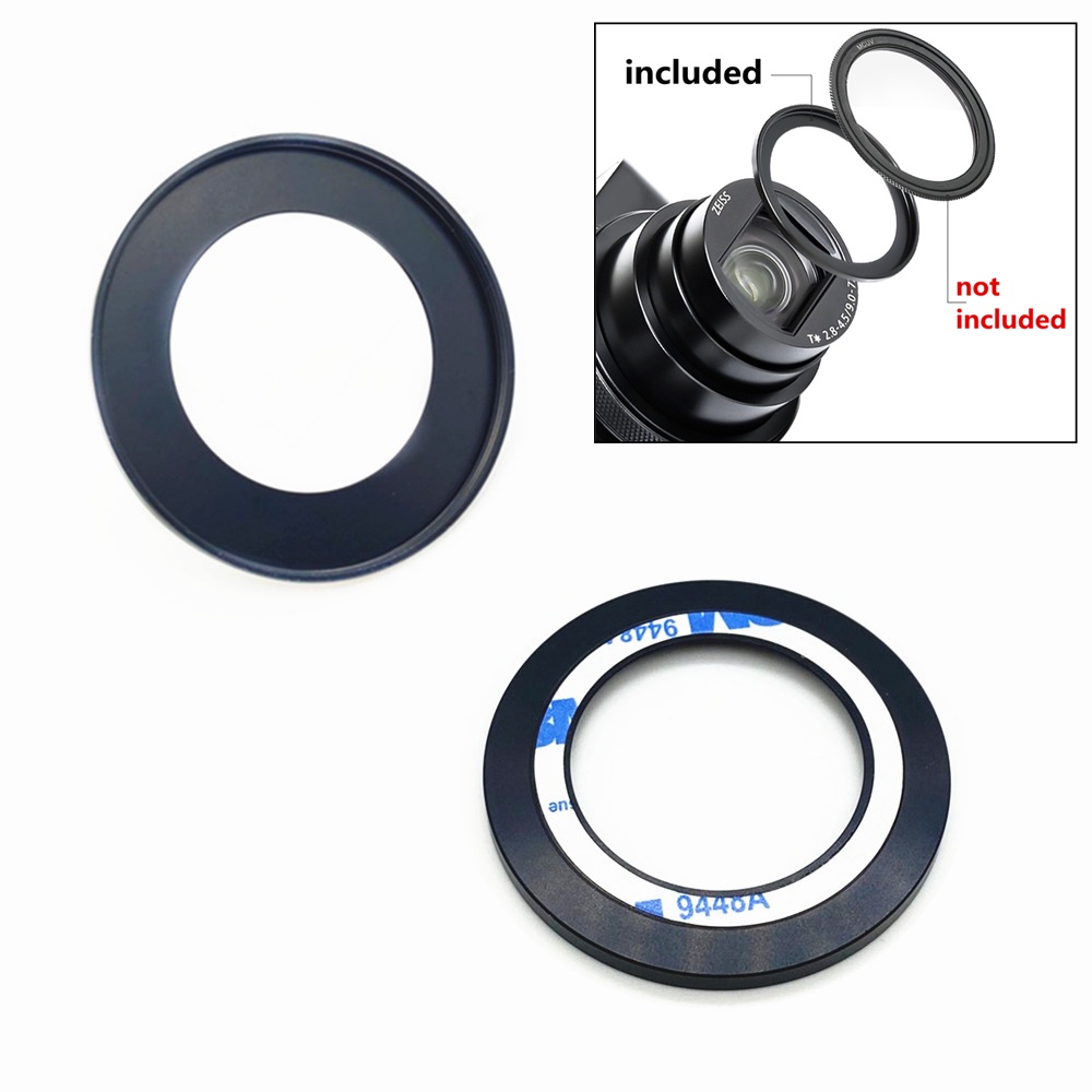 52mm Metal Filter Adapter Ring + Sticker For Sony Zv1 Rx100 Ii Iii Iv V ...