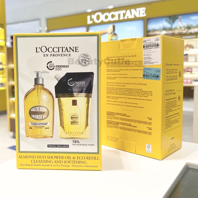 Loccitane Almond Shower Oil 500 ml. Refill 500 ml. ผลิตปี 2022ป้ายคิง แท้ จาก King Power ...