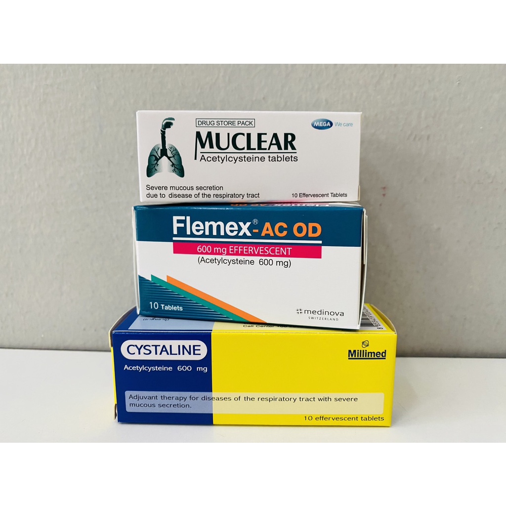 พร้อมส่ง NAC long แนค ลอง ของแท้ เม็ดฟู่ละลายเสมหะ 600mg บรรจุ 10 เม็ด ...