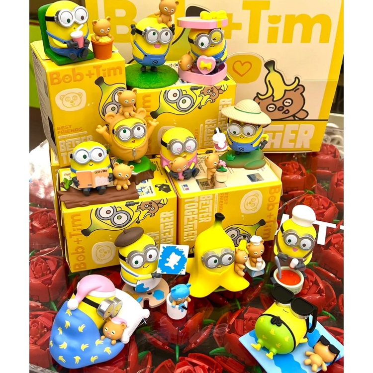 ของแท้POPMART ชุดกล่องสุ่ม รูปมินเนี่ยน Bob Tim Better Together Series ...