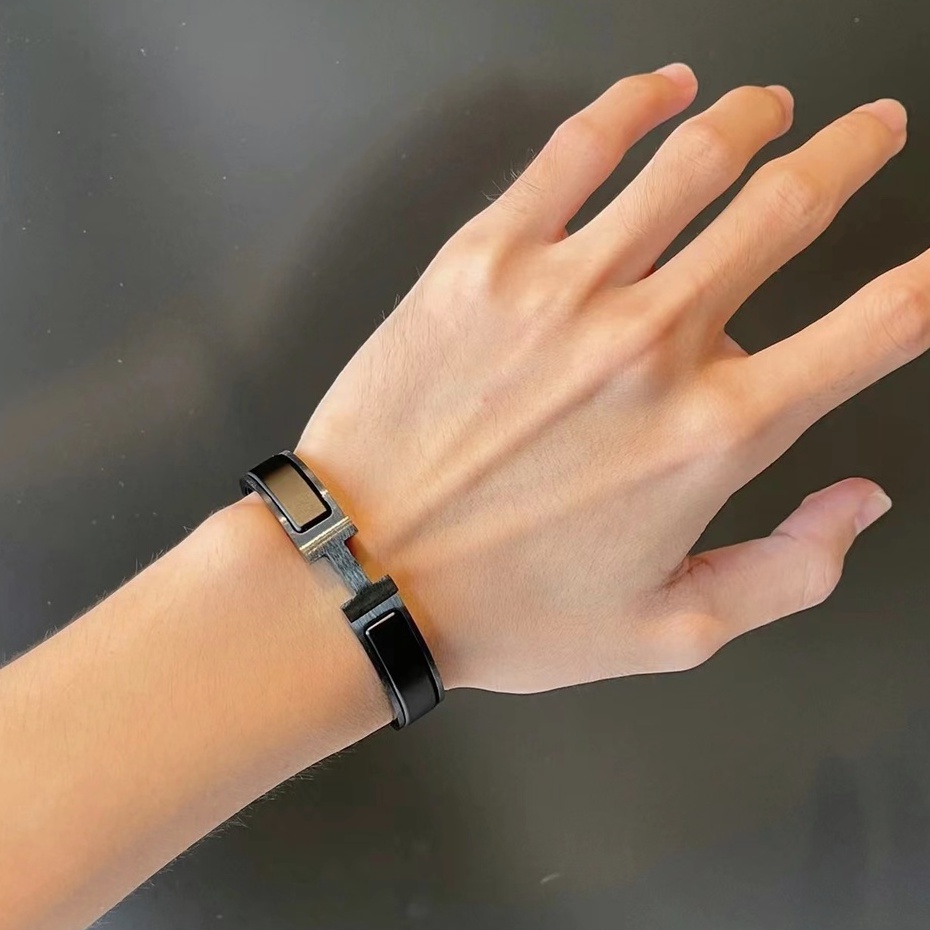 เฮอร์มีส แท้Hermes Clic HH so black Bracelet For Men สร้อยข้อมือกําไล ...