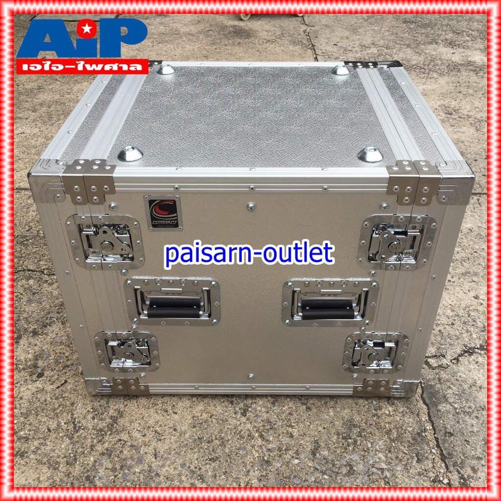 COMPACT M-10U 2ฝาหน้า-หลัง ลึก19 ผิวอลูมิเนียม แร็ค แร็คลึก19 RACK10U แร็คผิวอลูมิเนียม RACK เอ ...