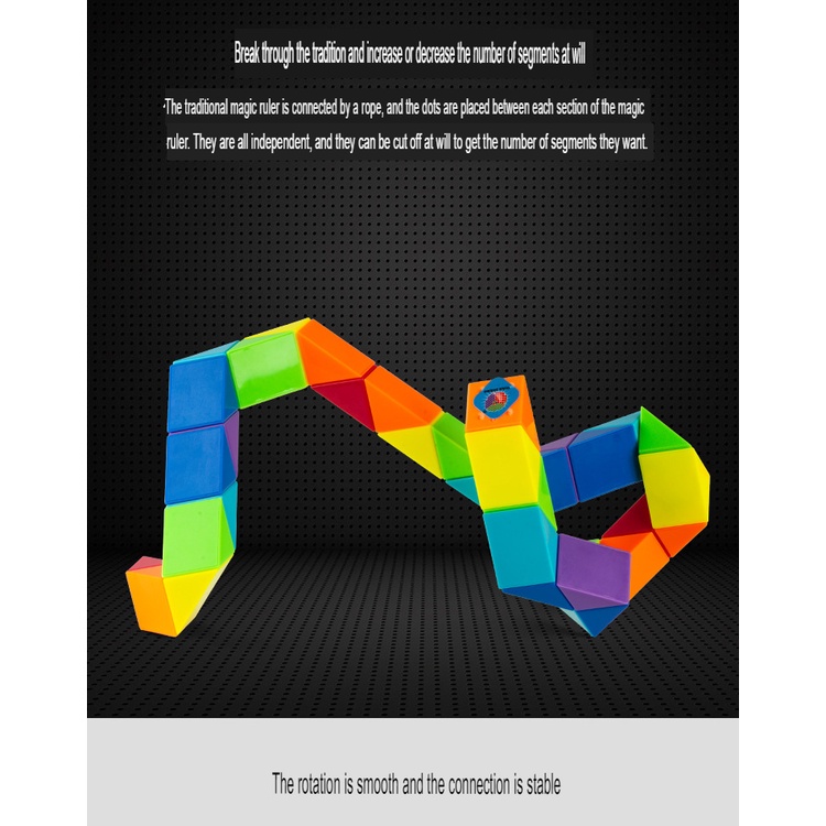 ไม้บรรทัดปริศนา รูบิคงู 240 ข้อ ใหญ่สุด Magic Snake Twist Cube Puzzle ...